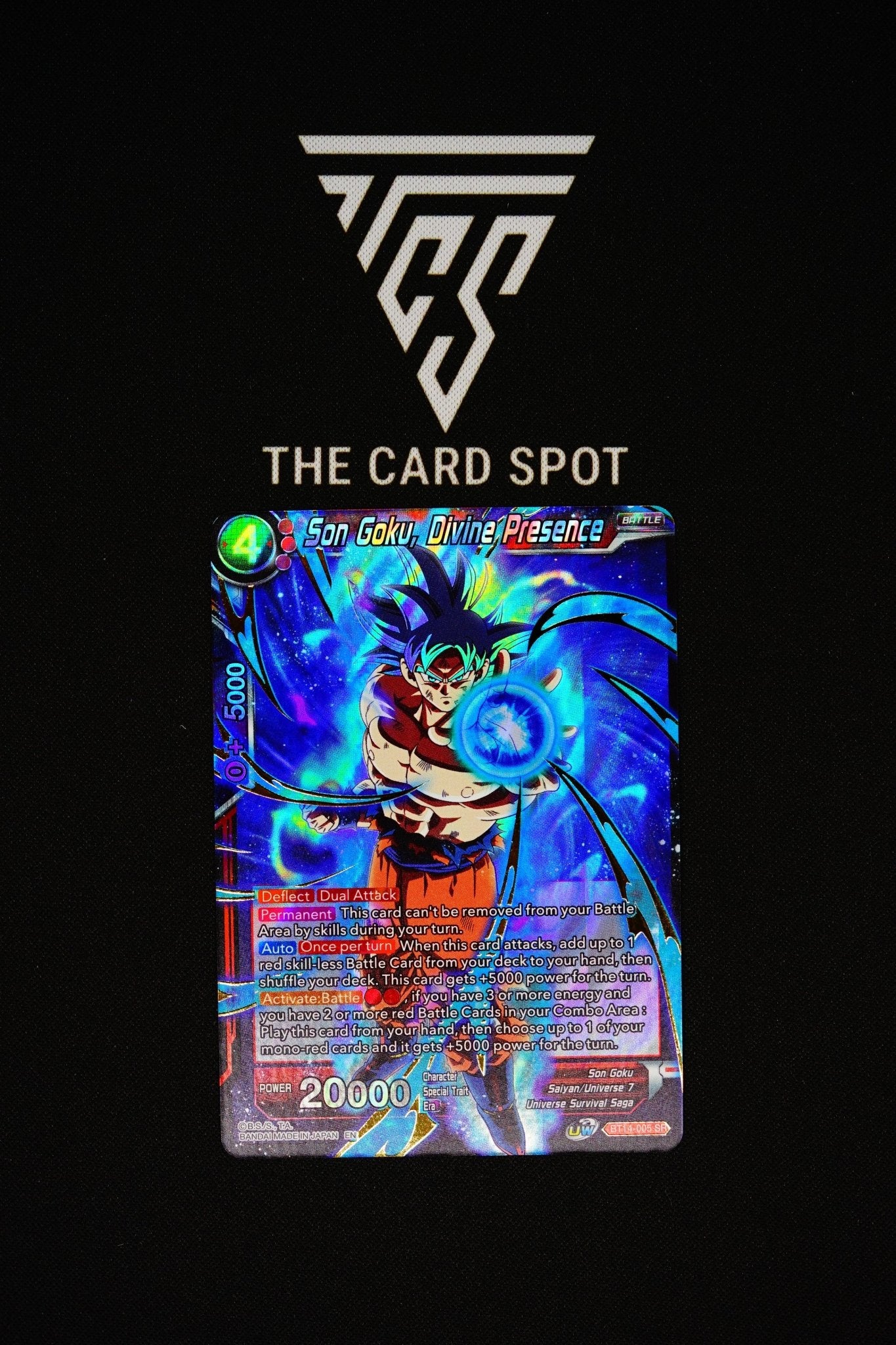 BT14-005 SR - Son Goku, Divine Presence - Dragon TCG – THE CARD SPOT PTY LTD.