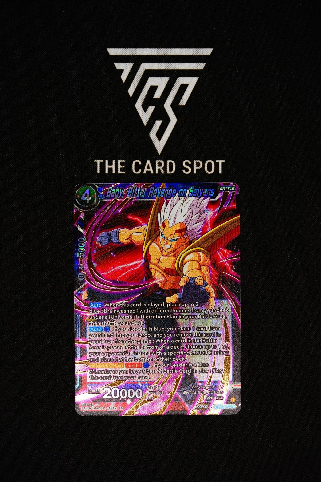 BT21-062 SR - Baby, Bitter Revenge on Saiyans - Dragon Ball TCG – THE CARD SPOT PTY LTD.