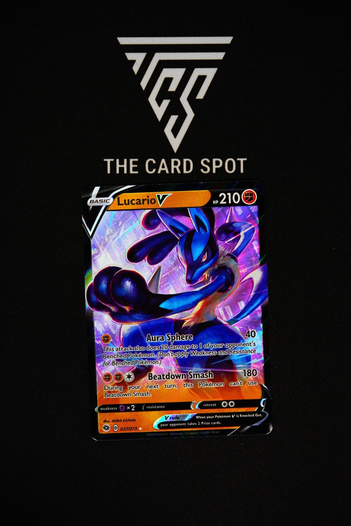 027/073 - Lucario V - Pokemon TCG – THE CARD SPOT PTY LTD.