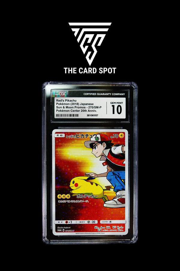 270/SM-P Red's Pikachu CGC 10 - Sun And Moon - Pokemon Card – THE CARD ...