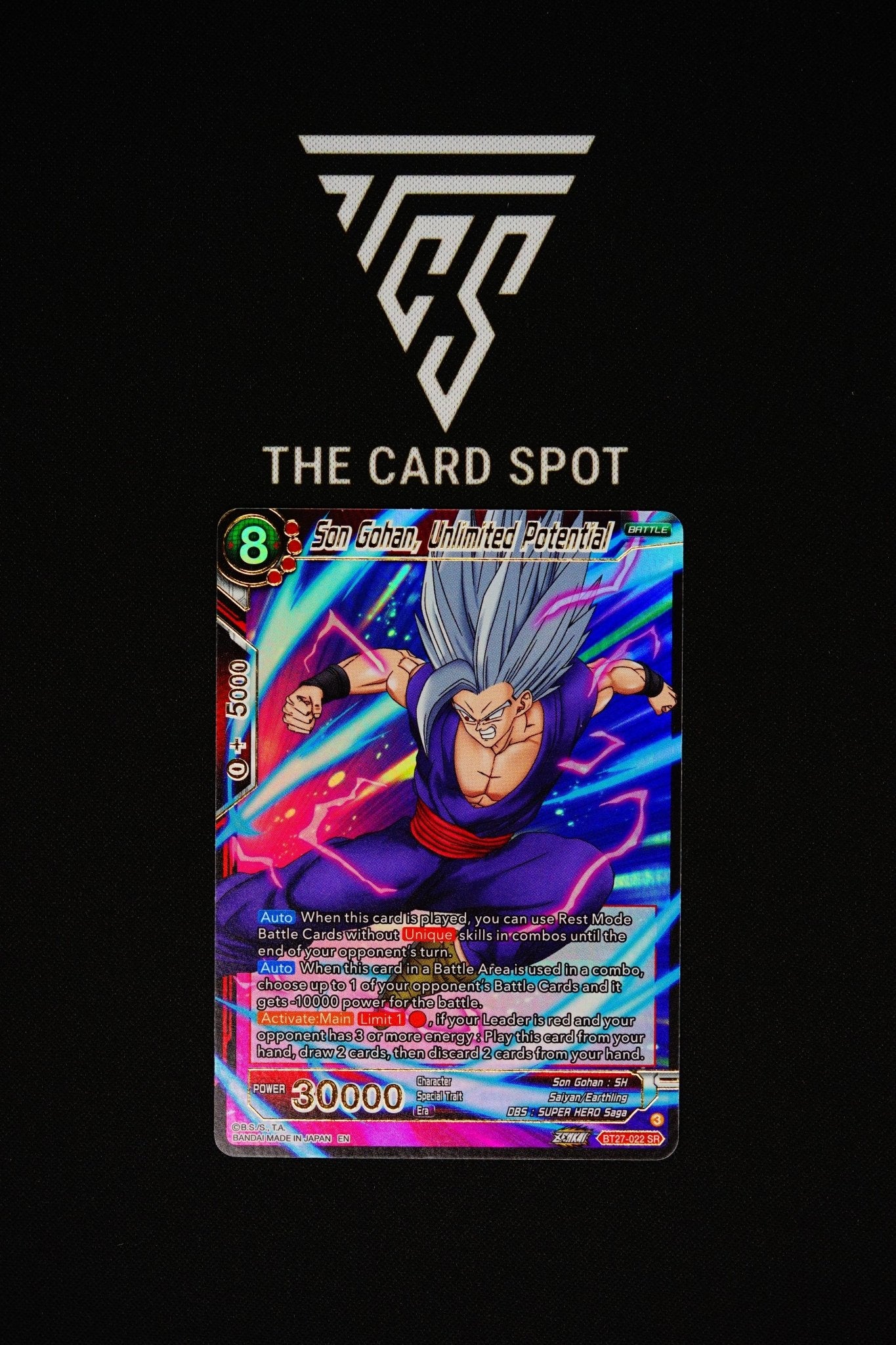 BT27-022 SR - Son Gohan Unlimited Potential - Dragon Ball TCG – THE CARD SPOT PTY LTD.
