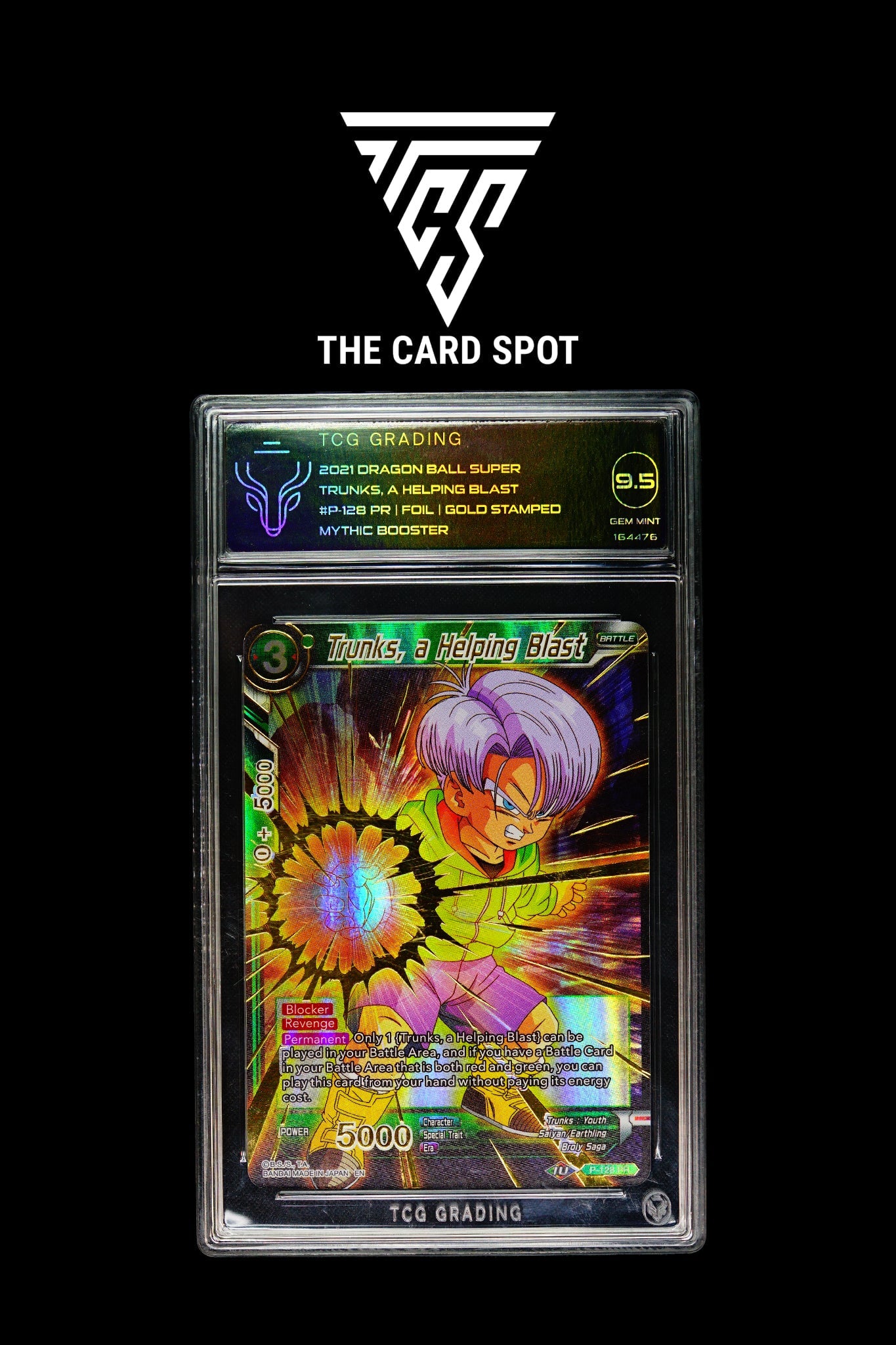 Trunks, A Helping Blast TCG 9.5 - Dragon Ball TCG – THE CARD SPOT PTY LTD.