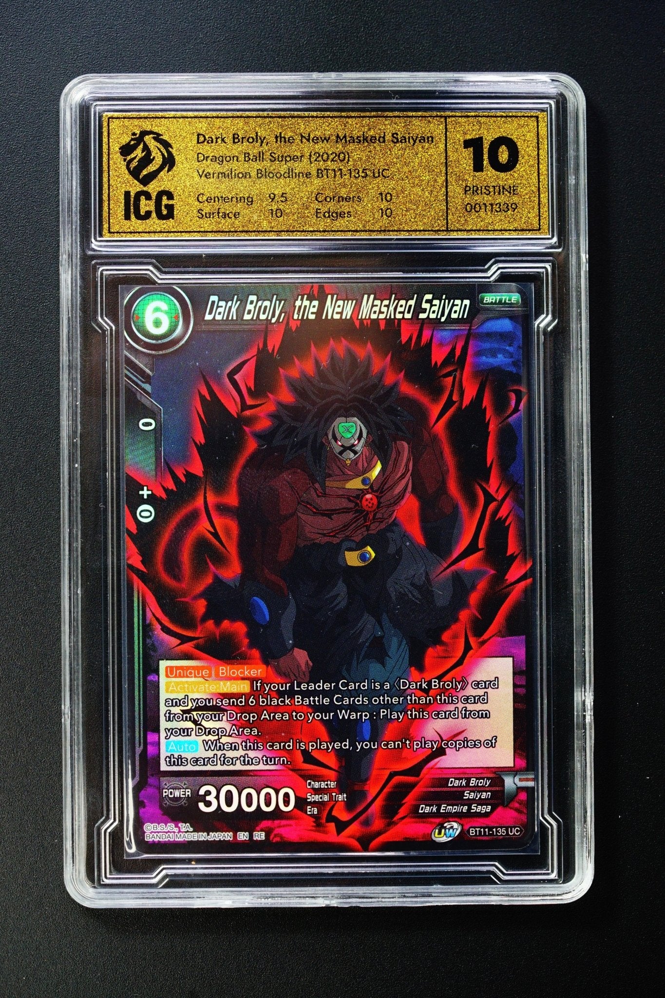 BT11-135 UC - Dark Broly, the New Masked Saiyan ICG 10 (PSA) Dragon ...