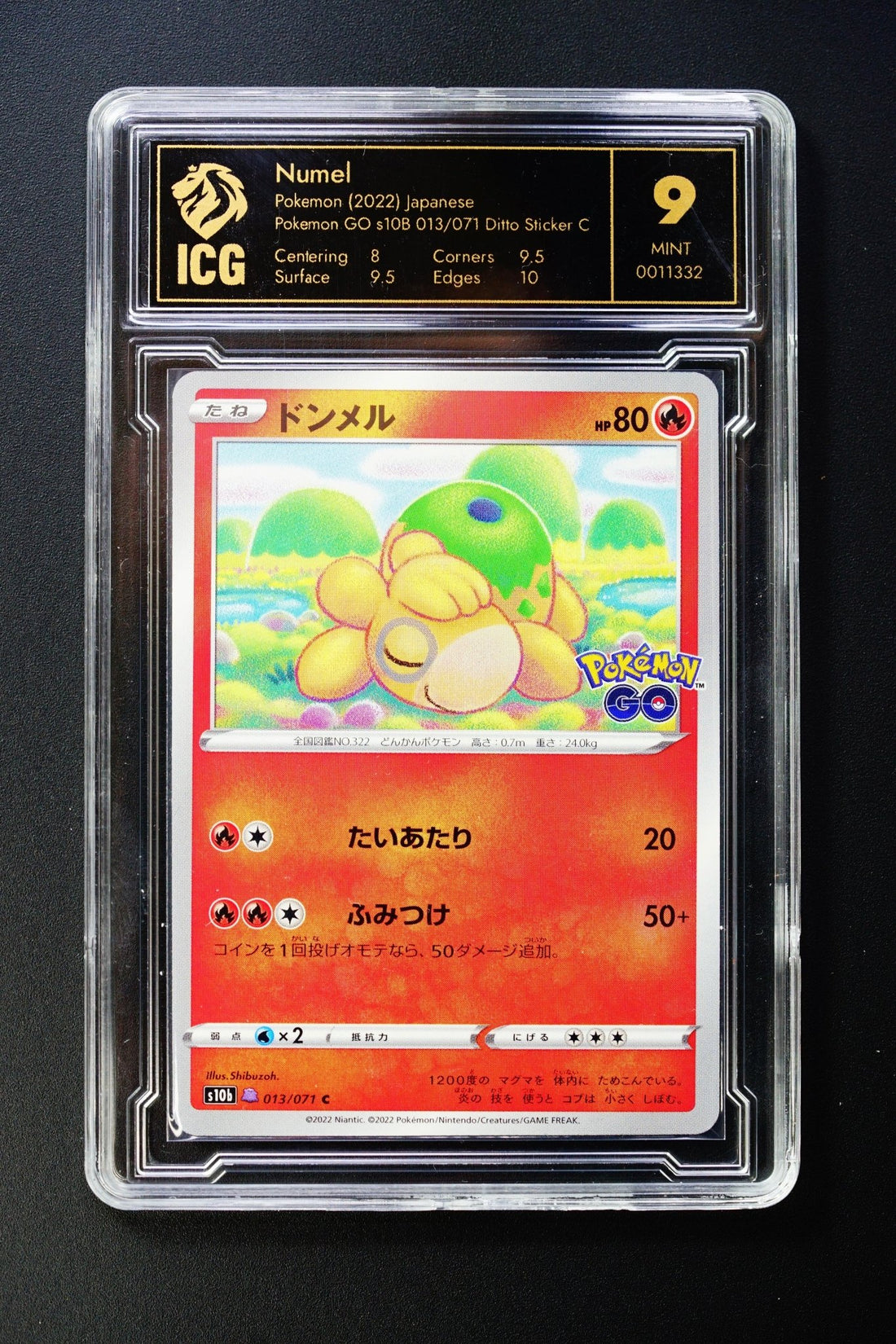 Numel (Ditto sticker) 013/071 - ICG 9 (PSA) - Pokemon Go - Pokemon Card ...