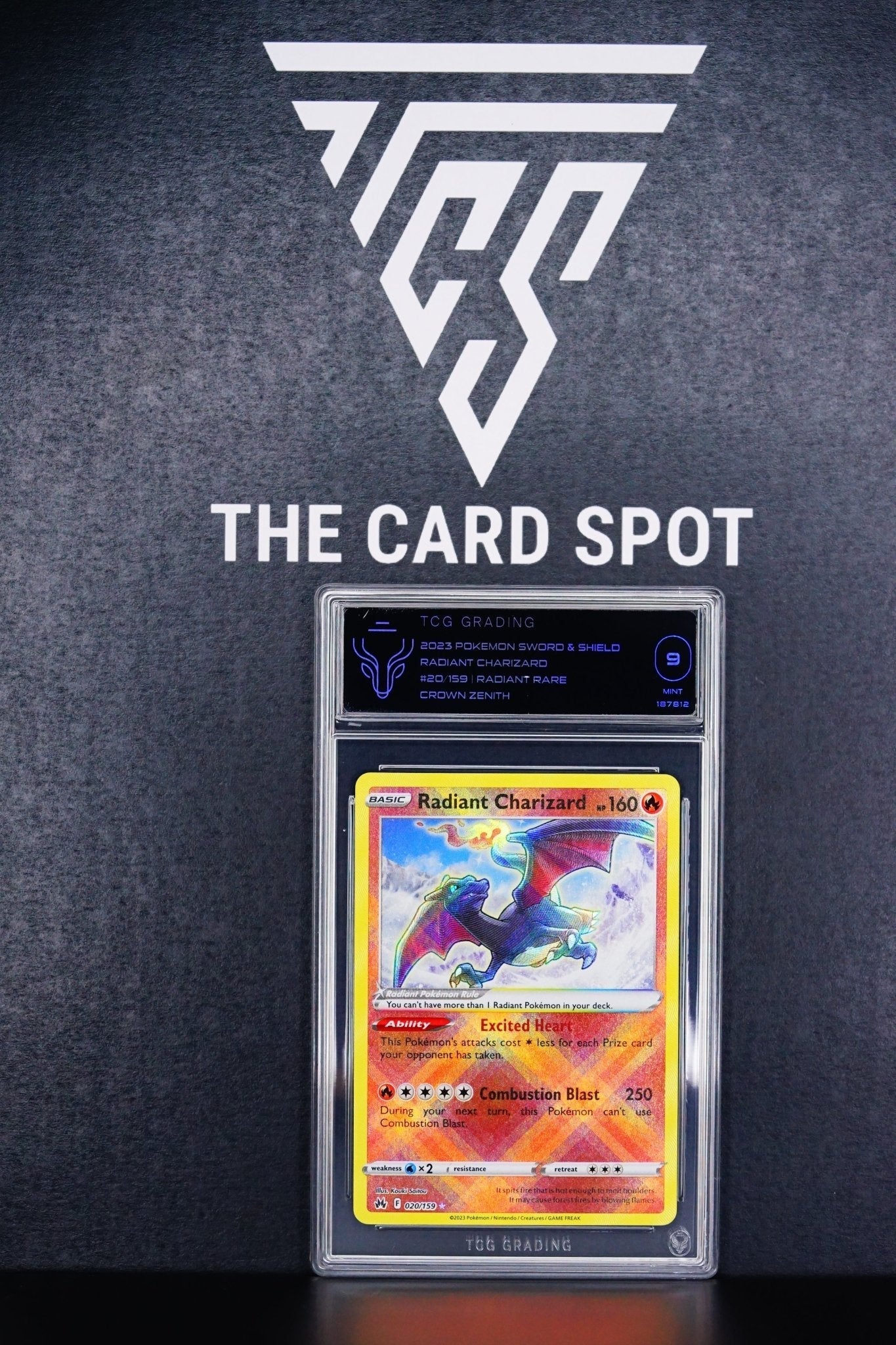 Radiant Charizard 20/159 Holo Crown Zenith TCG9 Pokemon Card – THE CARD ...
